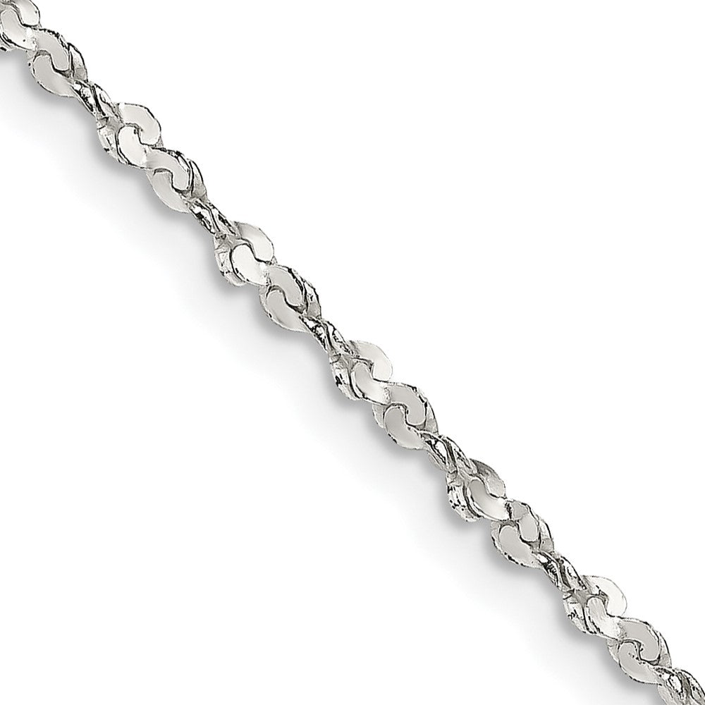 16 Inch Sterling Silver 1.8mm Twisted Serpentine Chain Necklace ...