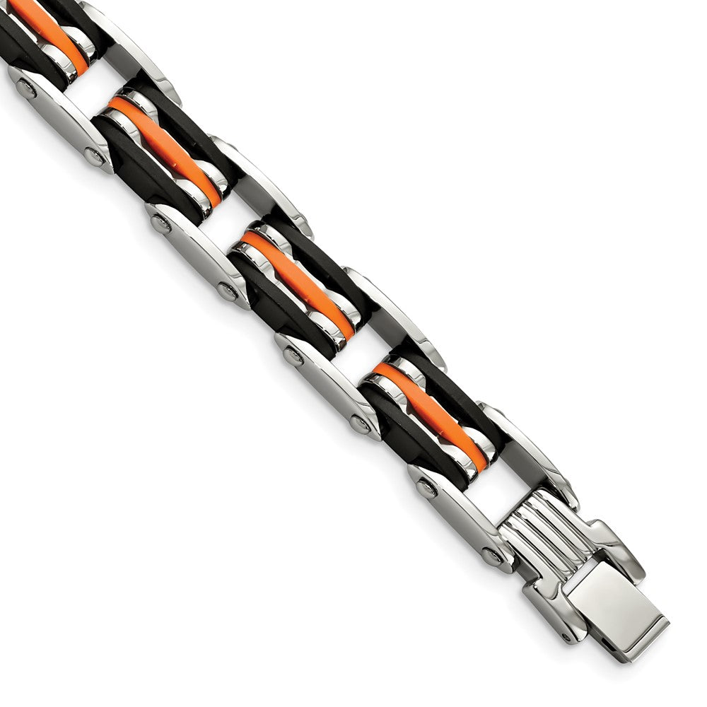 Stainless Steel Chisel Polished With Blakc And Orange Rubber 8.5 Inch ...