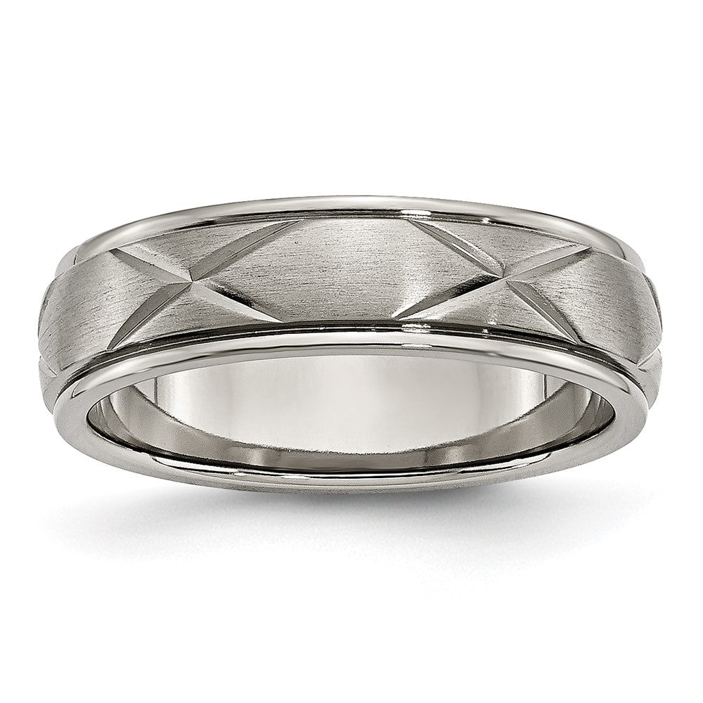 Titanium X Design 6mm Satin Band | Goldia.com