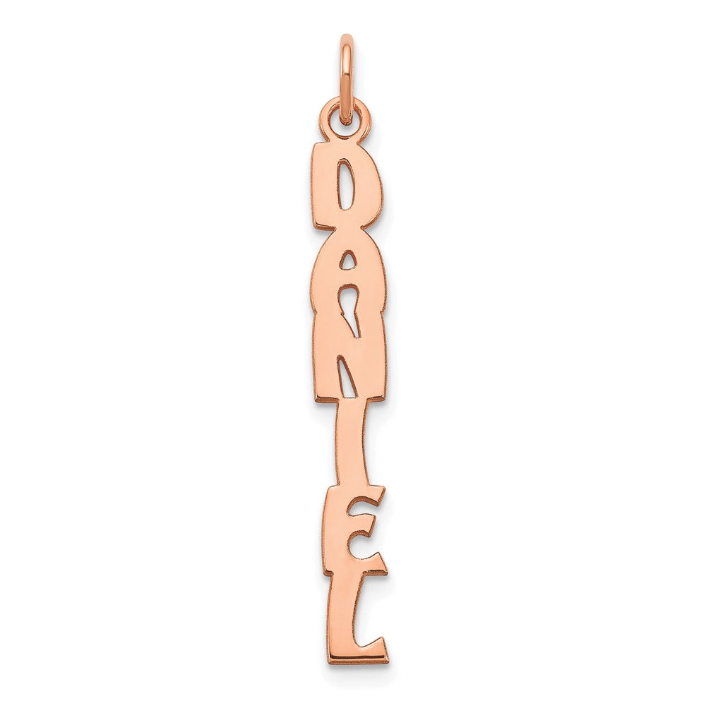 14K Rose Gold Hobo Extra Font Name Plate Charm – Goldia.com