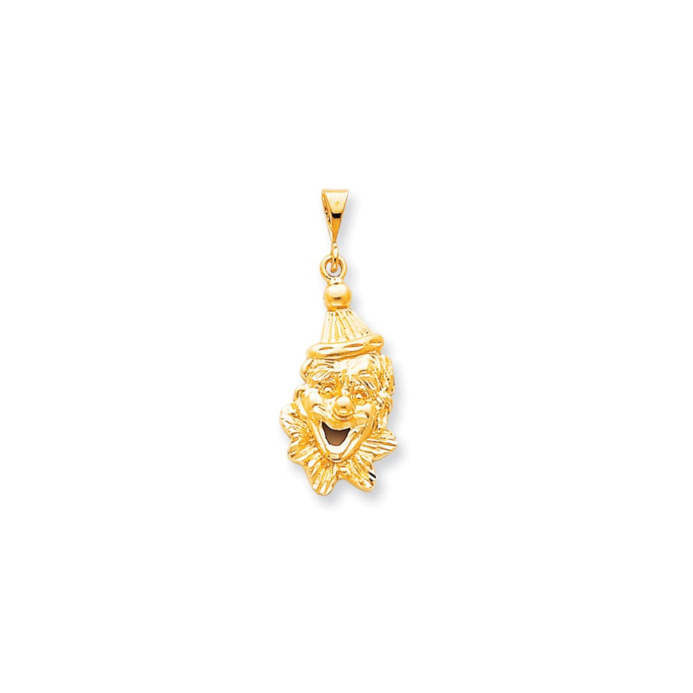 10k Yellow Gold Solid Satin Clowns Head Charm – Goldia.com