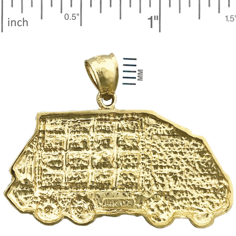 Solid 14K Yellow or White Gold Trash Dump Truck Pendant | Goldia.com