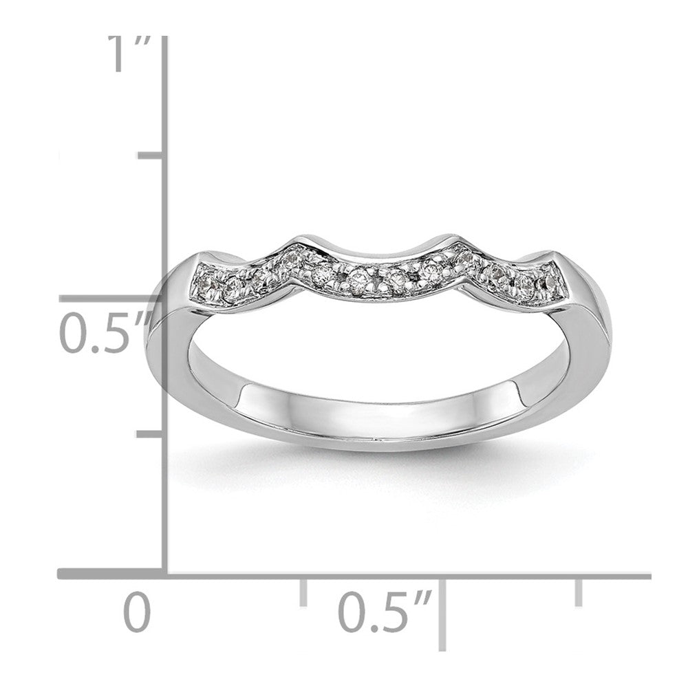14K White Gold Real Diamond Wedding Band | Goldia.com